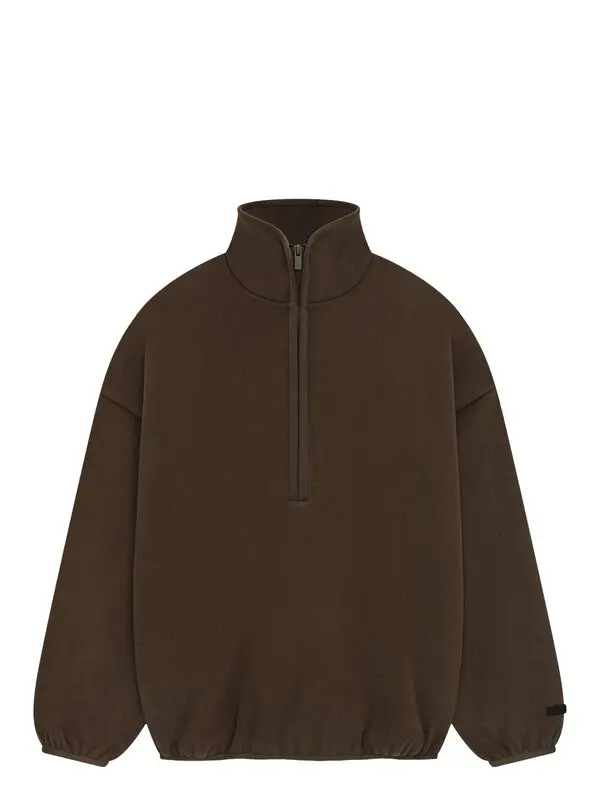 Fear Of God Brushed Half Zip Pullover - Brown