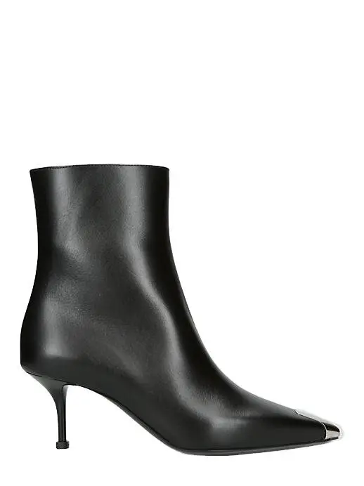 Alexander McQueen Leather Heeled Ankle Boots - Black