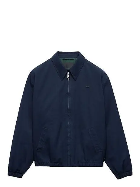 Prada Logo-print Cotton Jacket - Blue
