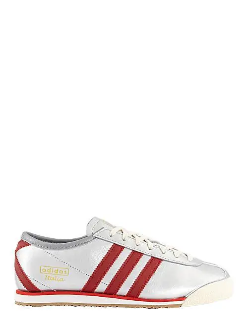 Adidas Italia 70s Metallic-leather Low-top Trainers - Silver Metallic Victory