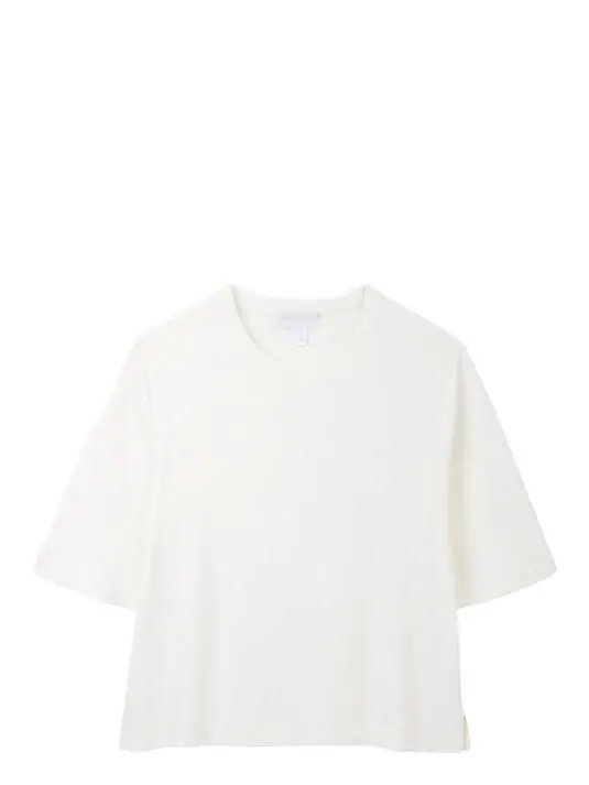 THE WHITE COMPANY Ribbed Oversized-fit Stretch Modal And Cotton-blend T-shirt - Ivory