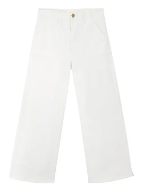 THE WHITE COMPANY Cadogan Wide-leg Mid-rise Jeans - Ecru
