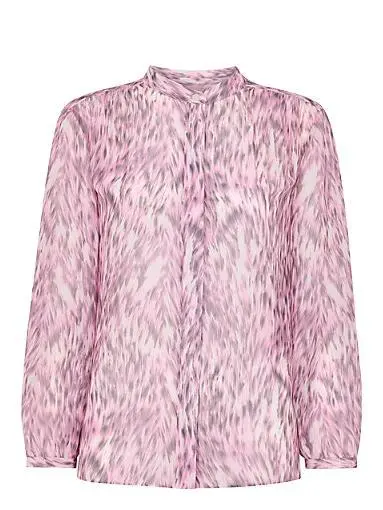 Whistles Leopard-print Pleated Woven Shirt - Multi-coloured