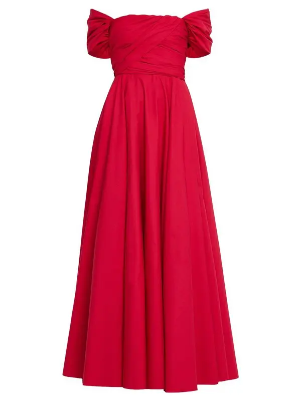 Giambattista Valli Popeline Maxi Dress - 6751 Red