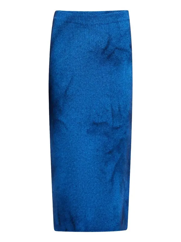 Gabriela Hearst Dorcas Tie-dye Cashmere Knit Midi Skirt - Washed Denim