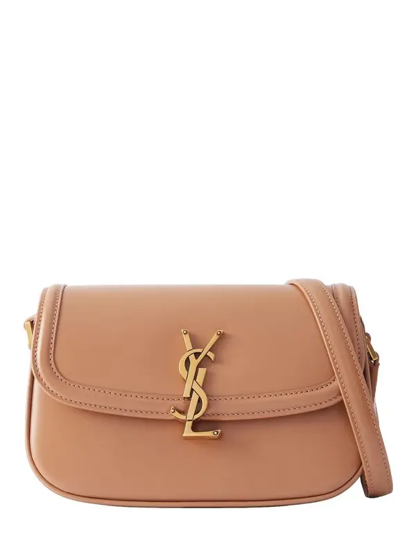 Saint Laurent Solferino Mini Leather Shoulder Bag - Neutrals
