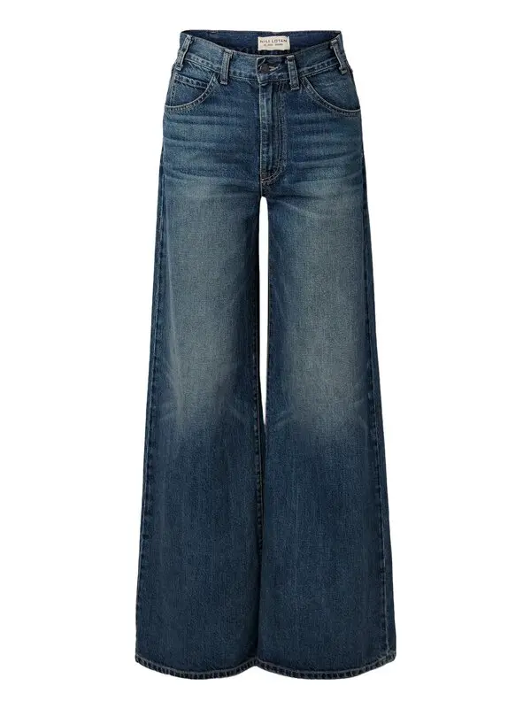 NILI LOTAN Salome High-rise Wide-leg Jeans - Blue