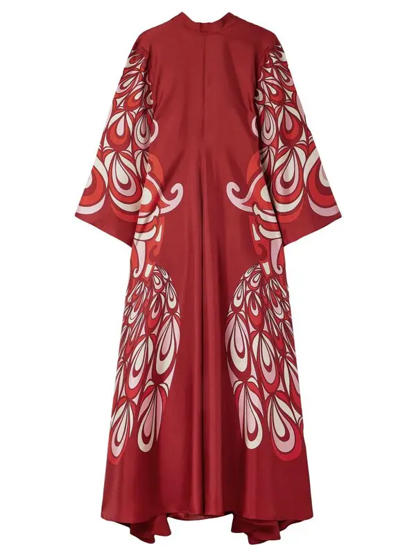 La DoubleJ Icon Magnifico Printed Maxi Dress - Red