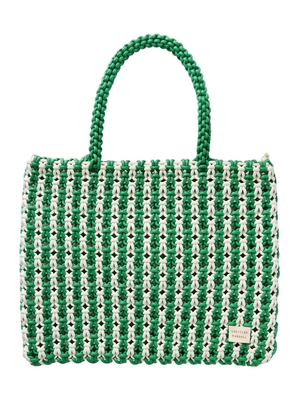 LOEFFLER RANDALL Celia Woven Cord Tote - Green