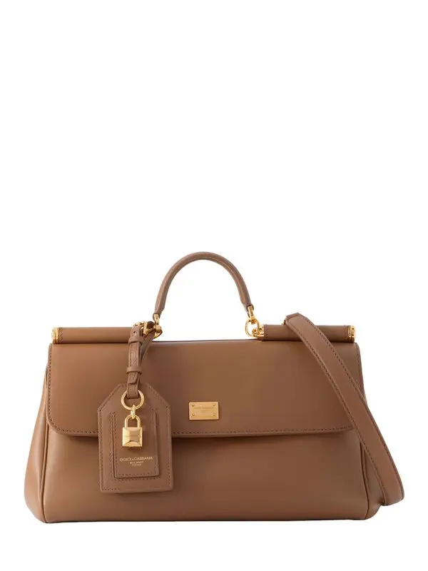 Dolce & Gabbana My Sicily Leather Shoulder Bag - Brown