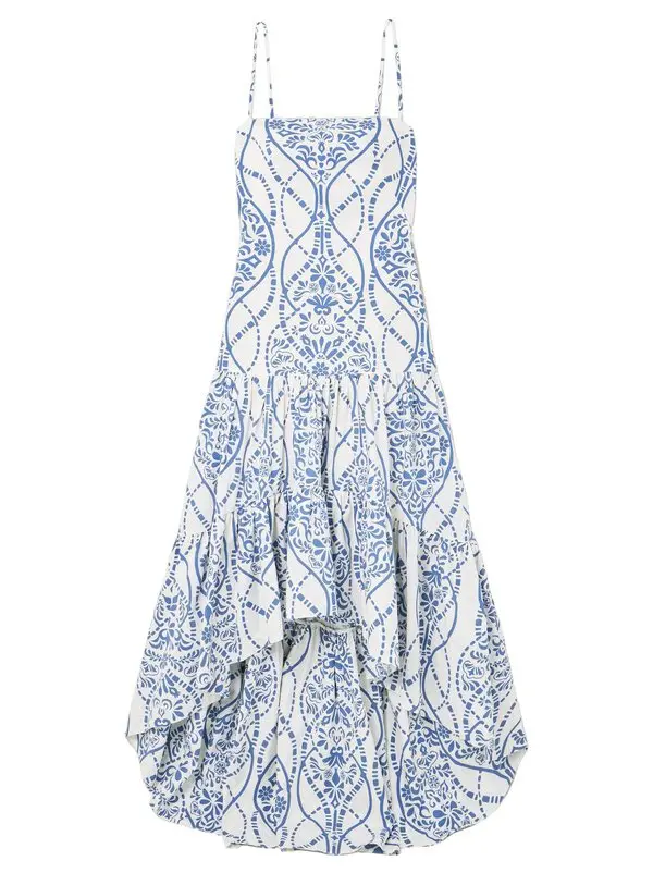 ANDRES OTALORA Joyah Colonial Printed Maxi Dress - Blue