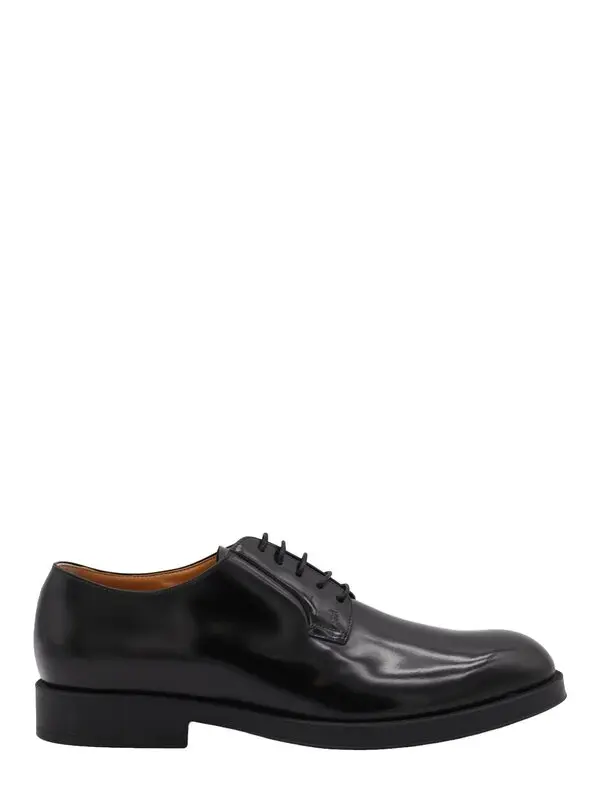 TOD'S Leather Lace Up Shoes - Black