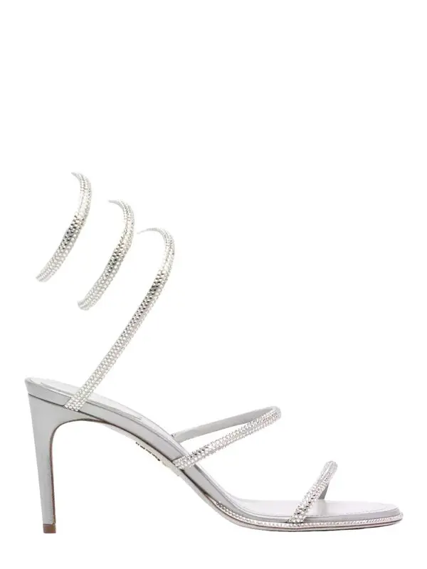Rene Caovilla 100mm Cleo Embellished Sandals - Silver