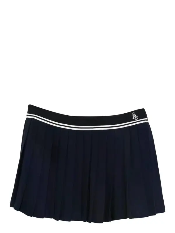SPORTY & RICH Abigail Viscose Skirt - Blue