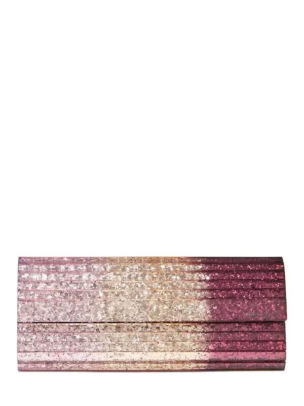 JIMMY CHOO Sweetie Silky Blush Dégradé Glitter Plexi Clutch Bag - Silky Blush Mix/light Gold