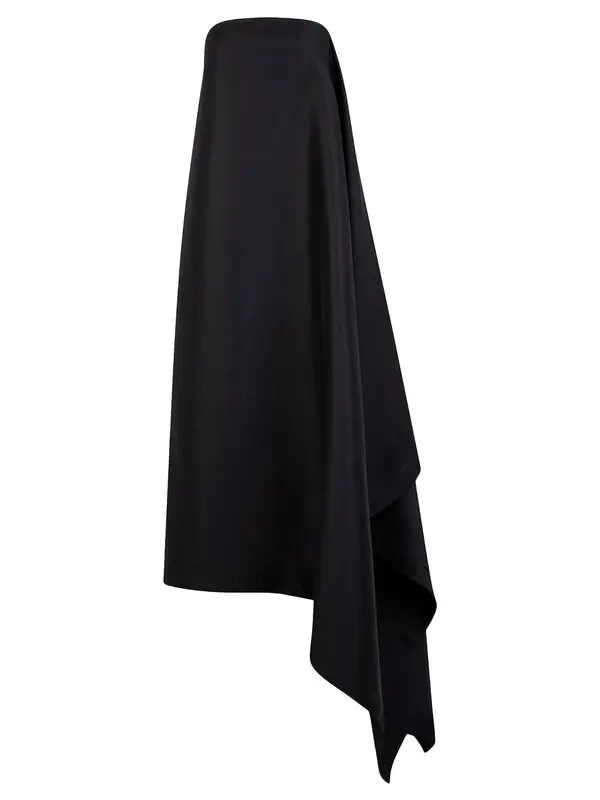 HEIRLOME Wren Strapless Silk Dress - Black