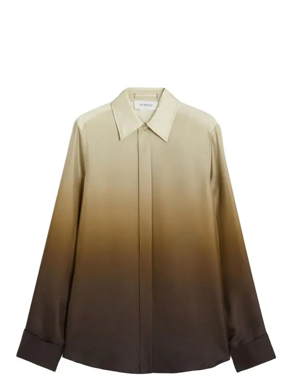 Max Mara Slim-fit Ombré Shirt - Beige