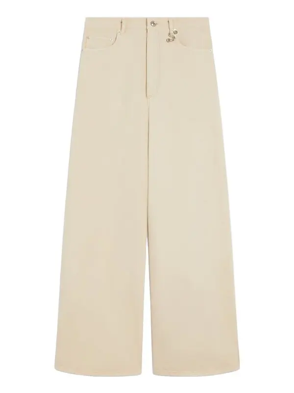 Max Mara Oversized Low-rise Trousers - Ivory