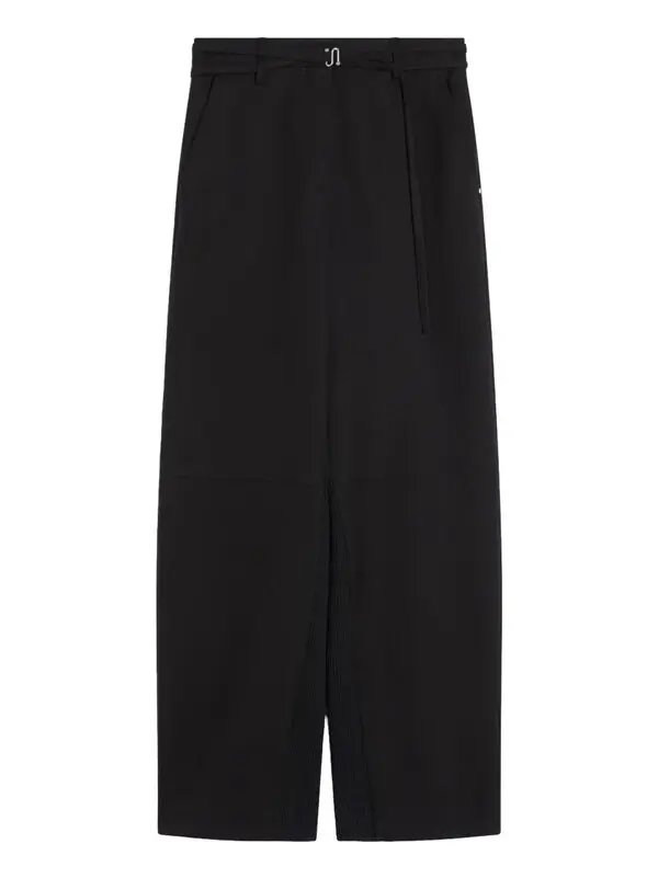 Max Mara Straight Trousers With Knit Detail - Black