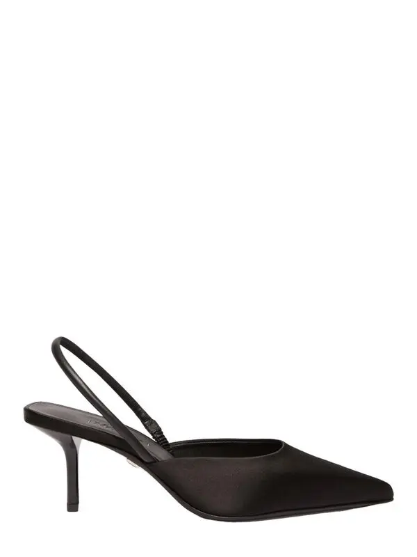 Max Mara Viscose And Silk Slingbacks - Black