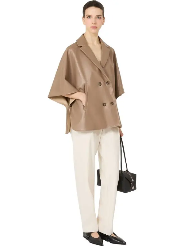 Max Mara Water-repellent Reversible Cotton Cape - Turtledove