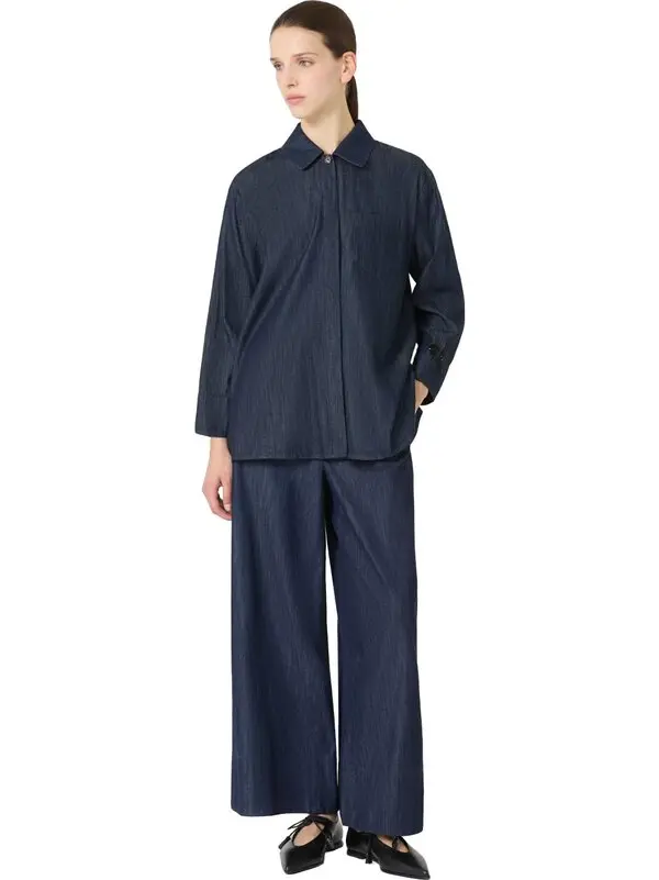 Max Mara Regular-fit Denim Shirt - Midnightblue
