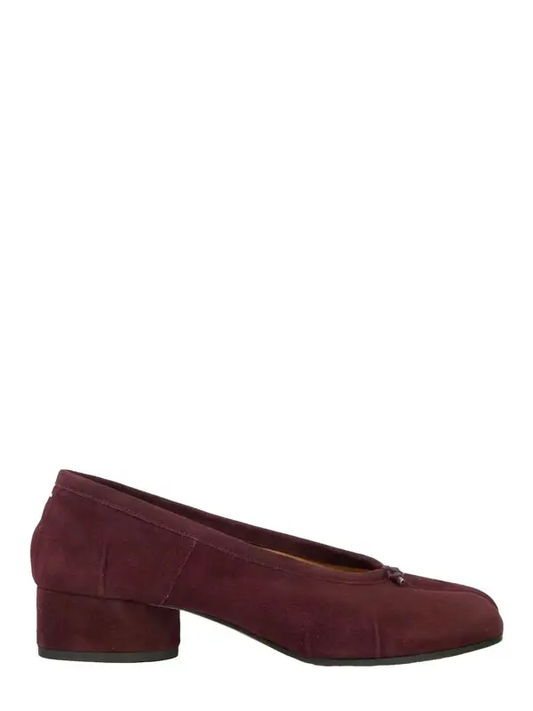 MAISON MARGIELA Tabi Block-heel Suede Pumps - Red