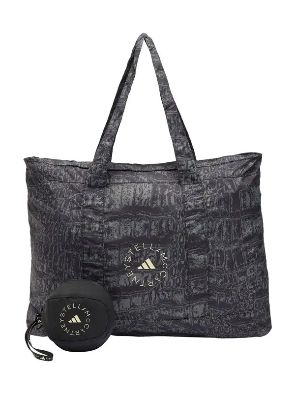 Stella McCartney Logo Graphic Print Packable Tote - Black