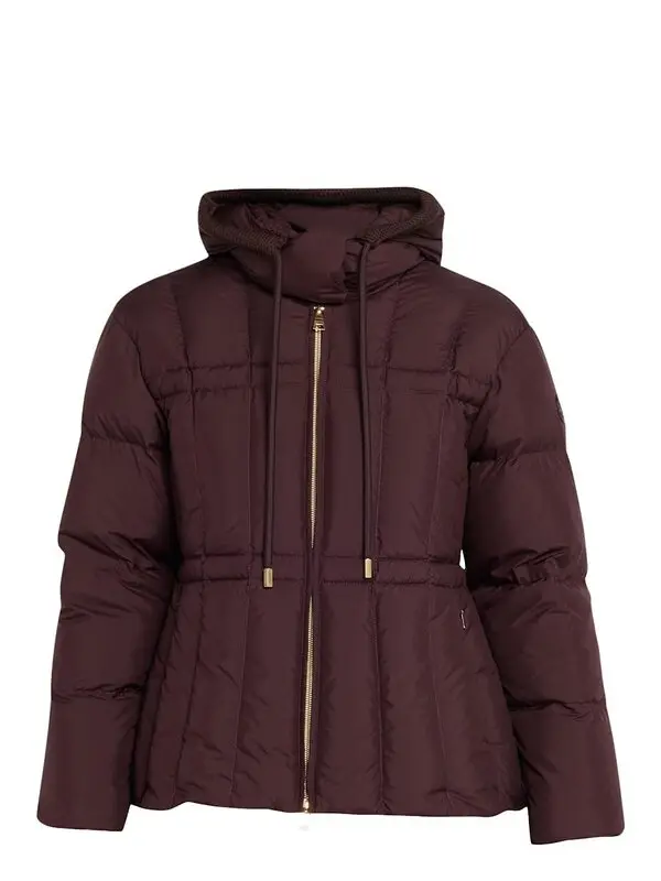 Moncler Estom Hooded Short Down Jacket - Burgundy