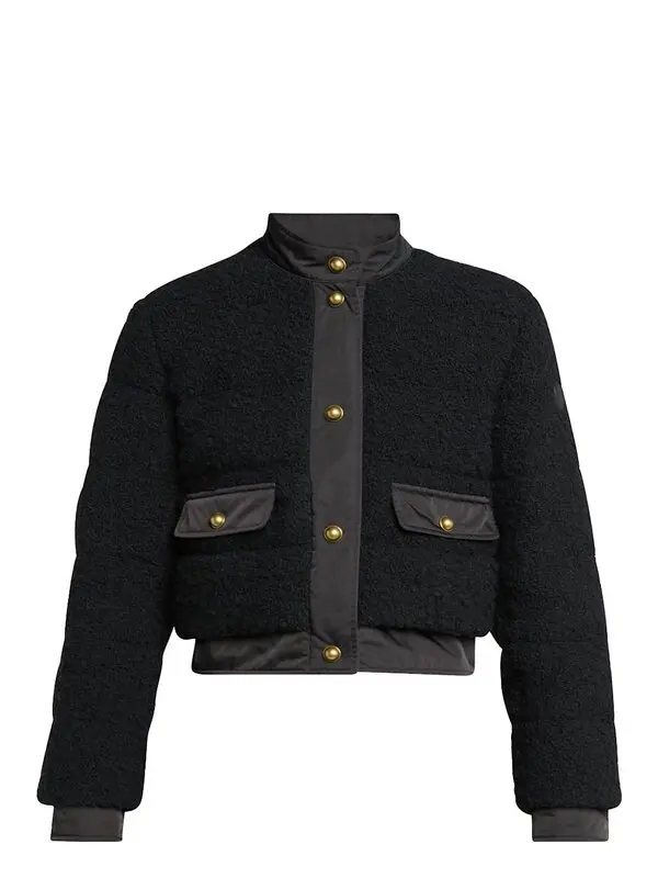 Moncler Blandy Tweed Down Jacket - Black