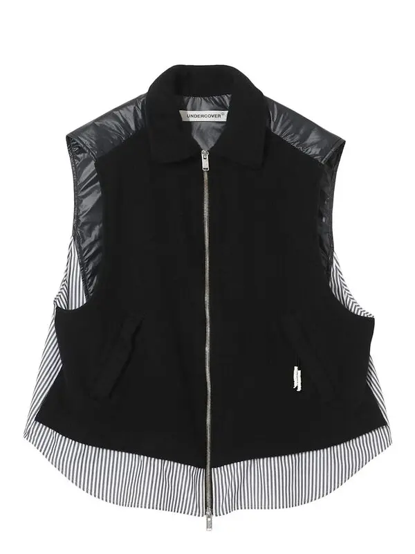 UNDERCOVERISM Mixed-media Puffer Vest - Black