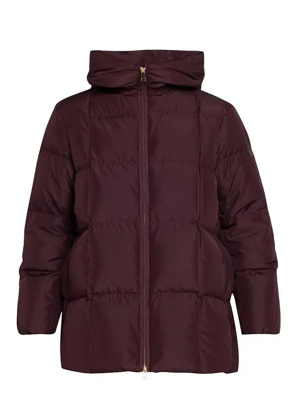 Moncler Darbon Oversized Hooded Down Jacket - Burgundy