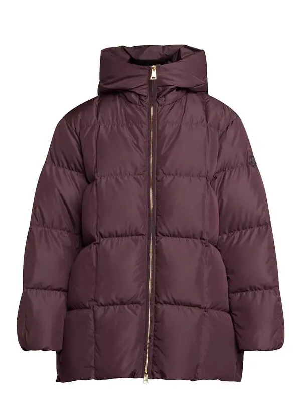 Moncler Darbon Oversized Hooded Down Jacket - Dkred
