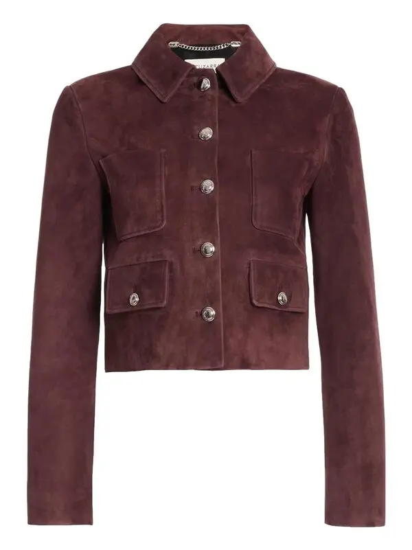 Altuzarra Astley Suede Jacket - Deep Cherry