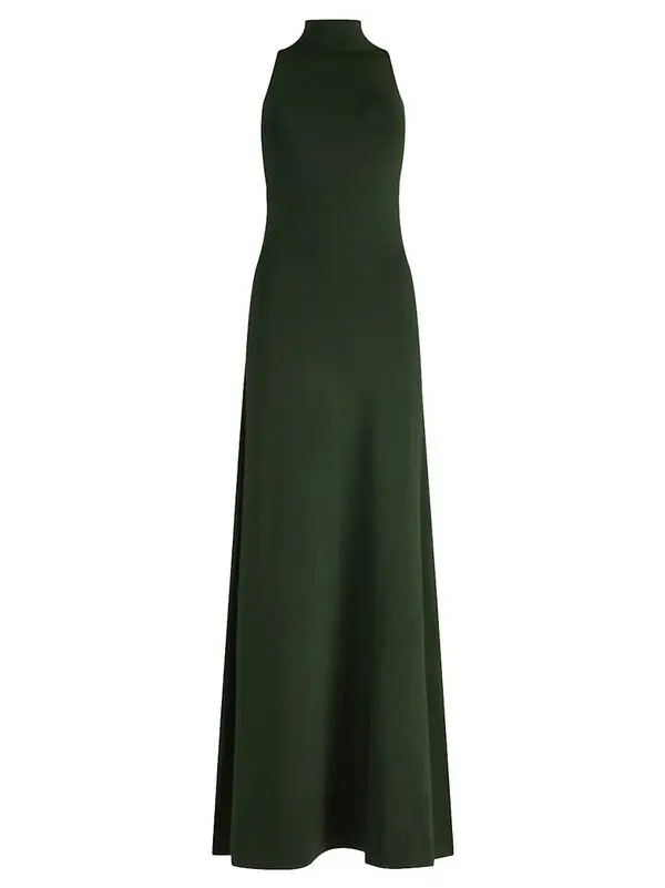 Altuzarra Neddie Metallic Knit Maxi Dress - Dark Forest