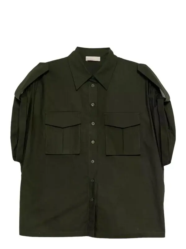 Elie Saab Cotton Poplin Shirt - Green