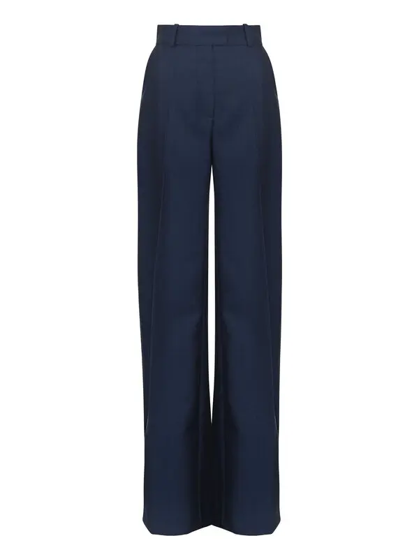 Martin Grant Wide-leg Wool Trousers - Navy