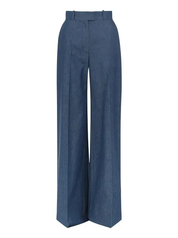 Martin Grant Wide Leg Cotton Pants - Blue