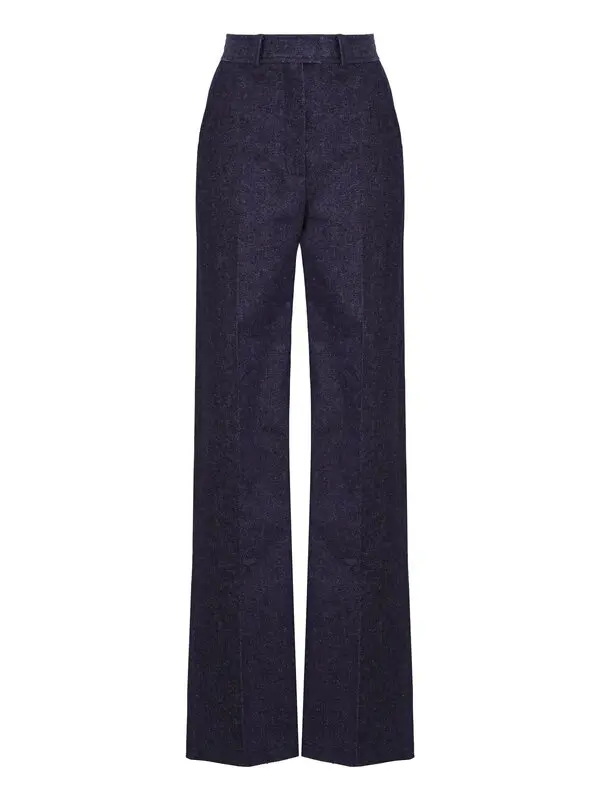 Martin Grant Wide Leg Cotton Pants - Navy