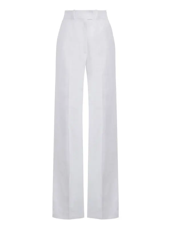 Martin Grant Wide Leg Cotton Pants - White