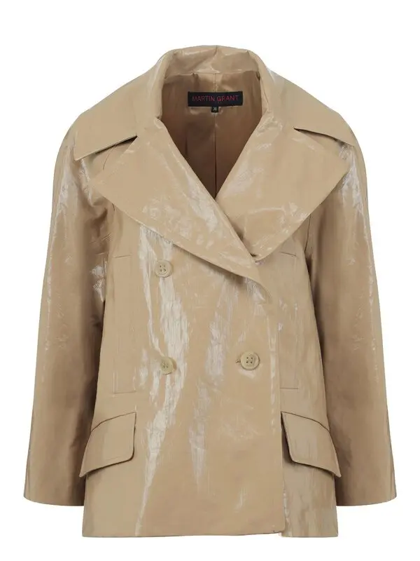 Martin Grant A-line Pea Coat - Nude