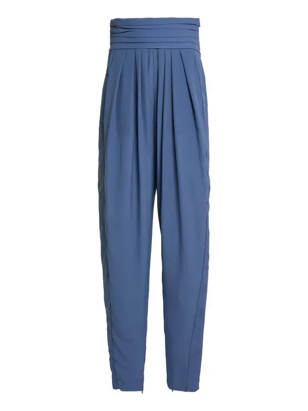 LANVIN Straight-leg Draped Pants - Blue