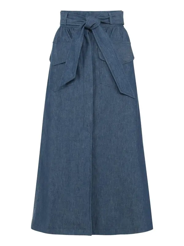 Martin Grant Cotton Midi Skirt - Blue