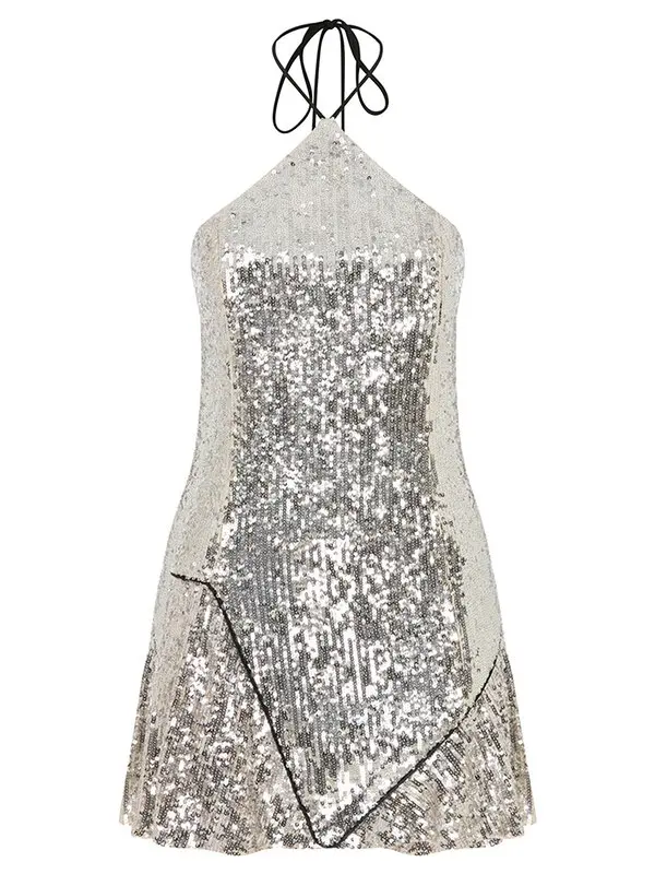 Ila Emily Sequined Mini Dress - Silver