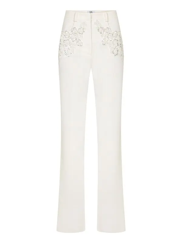 Ila Erica Straight Leg Trousers - White