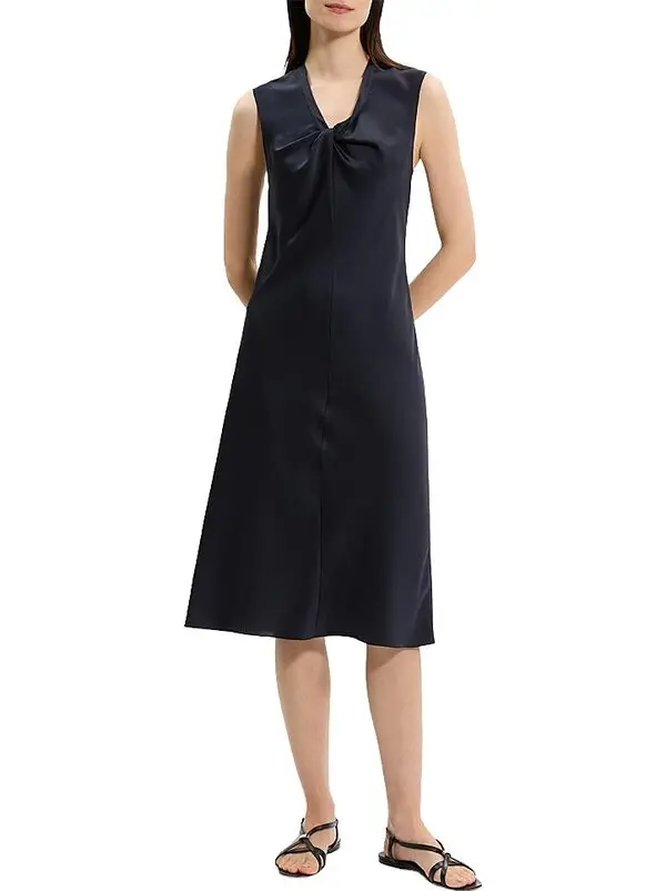 Theory Twist Scoop Dress - Nocturnal Navy