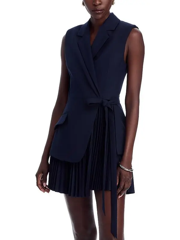 Simkhai Eman Sleeveless Blazer Dress - Midnight