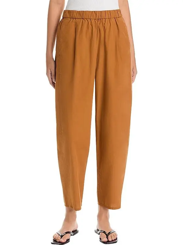 Eileen Fisher Pleated Lantern Ankle Pants - Bronze