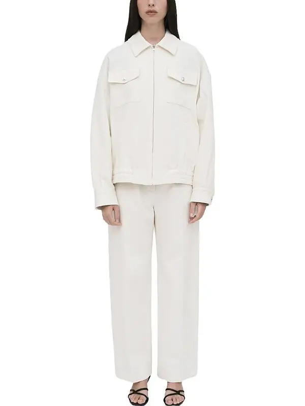 Rosetta Getty Zip Front Shirt Jacket - Ivory