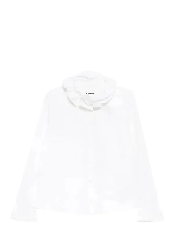 JIL SANDER Ruffled Shirt - White